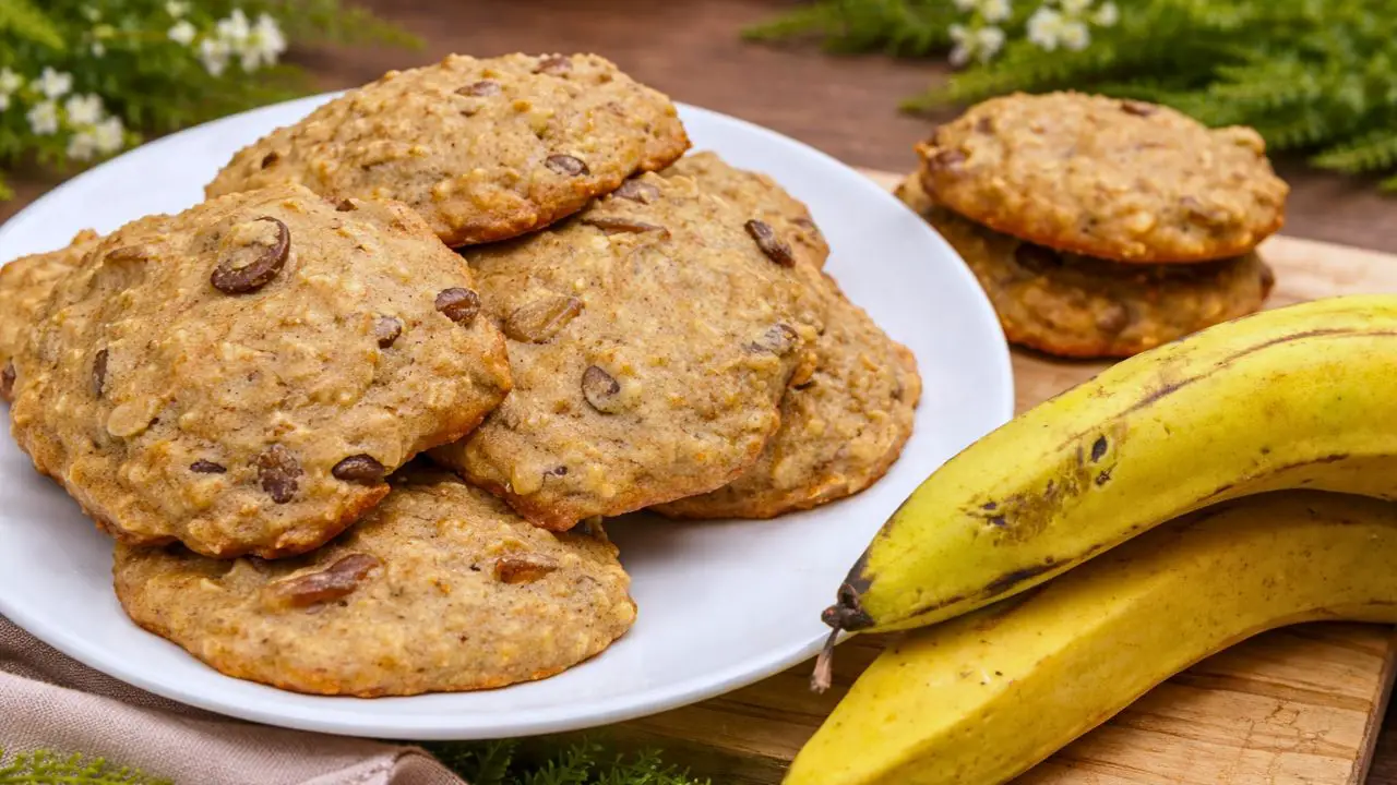 Soft And Chewy Banana Oatmeal Cookies